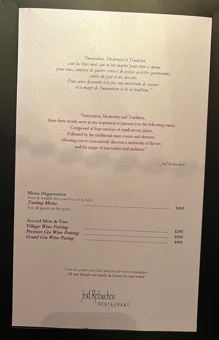 Review: Joël Robuchon Restaurant, Las Vegas, USA | World Traveller 73