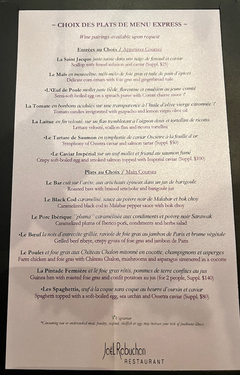Review: Joël Robuchon Restaurant, Las Vegas, USA | World Traveller 73